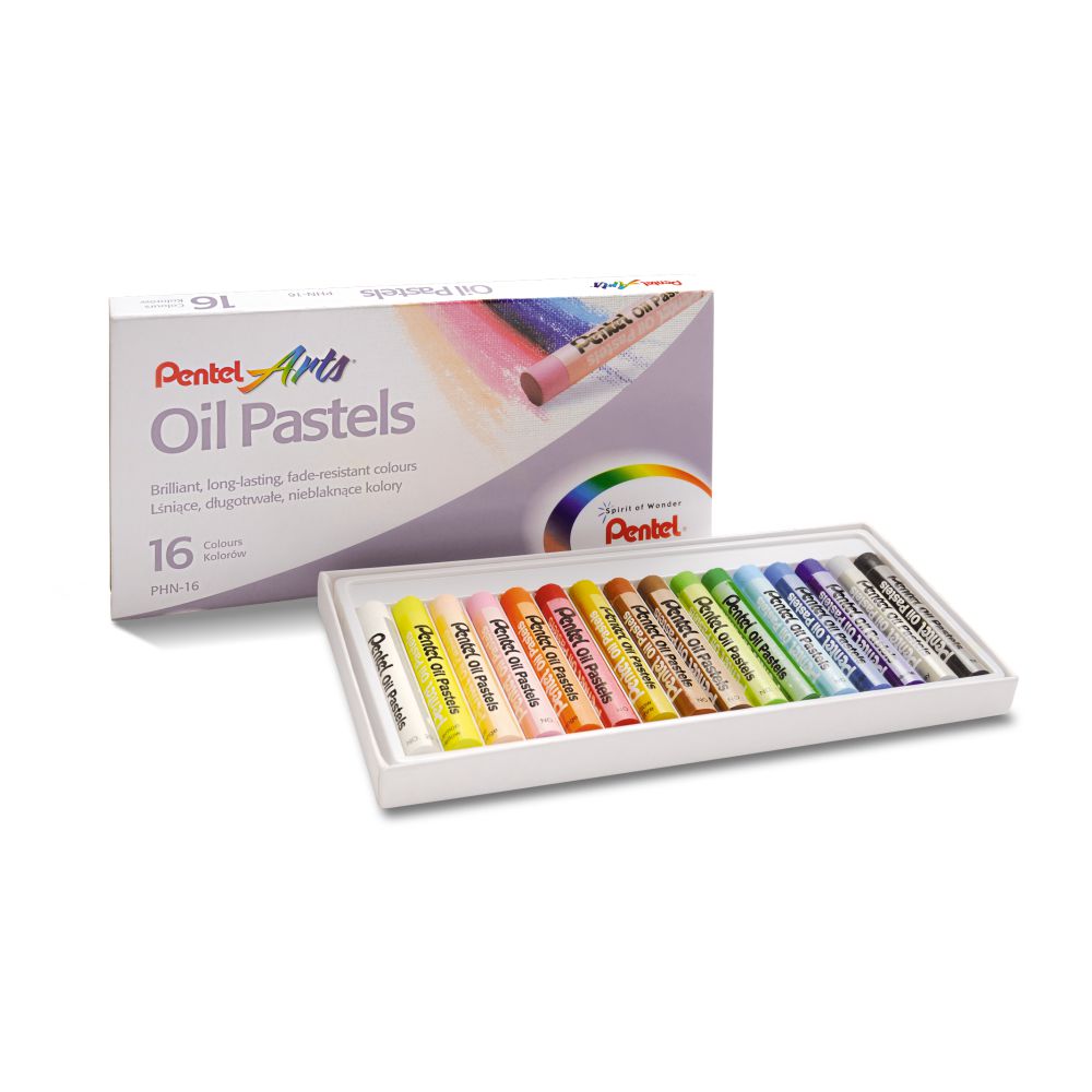 OIL PASTELS - 16 COLOUR SET – pentelonline
